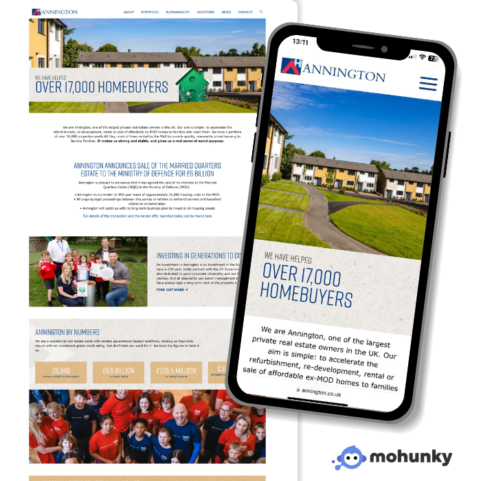 A Refreshing Low Maintenance Website Redesign For Annington | mohunky
